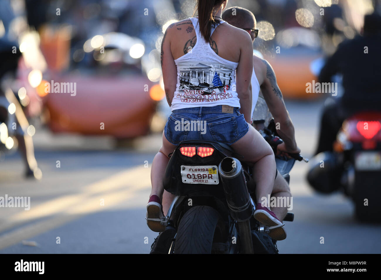 Daytona, Florida, USA. 17th Mar, 2018. Bike Week in Daytona Beach, FL ...