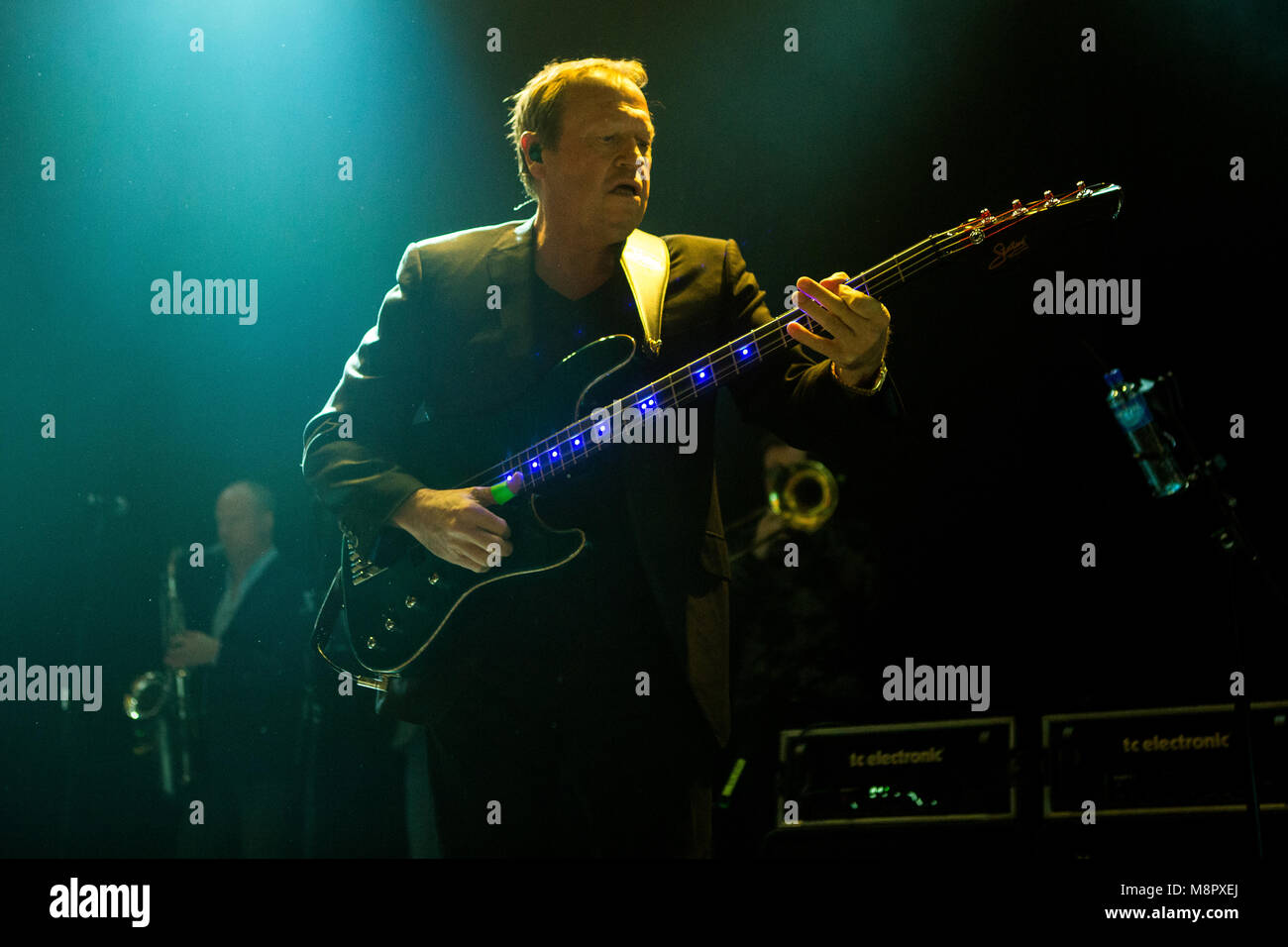 Norway, Oslo - March 19, 2018. The English band Level 42 performs a ...
