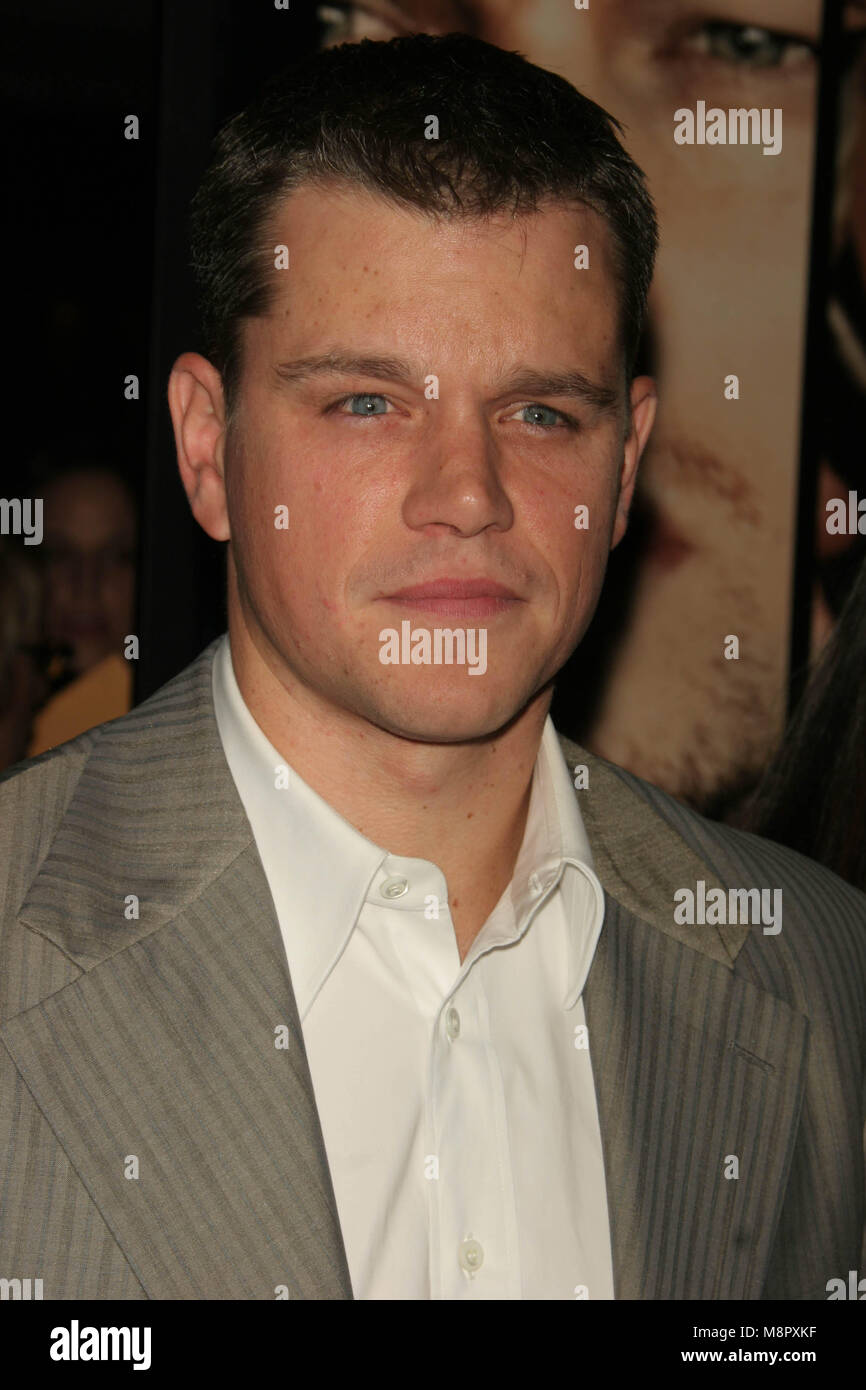 Matt Damon 2006 Photo By John Barrett-PHOTOlink. Photo via Credit: Newscom/Alamy Live News Stock ...