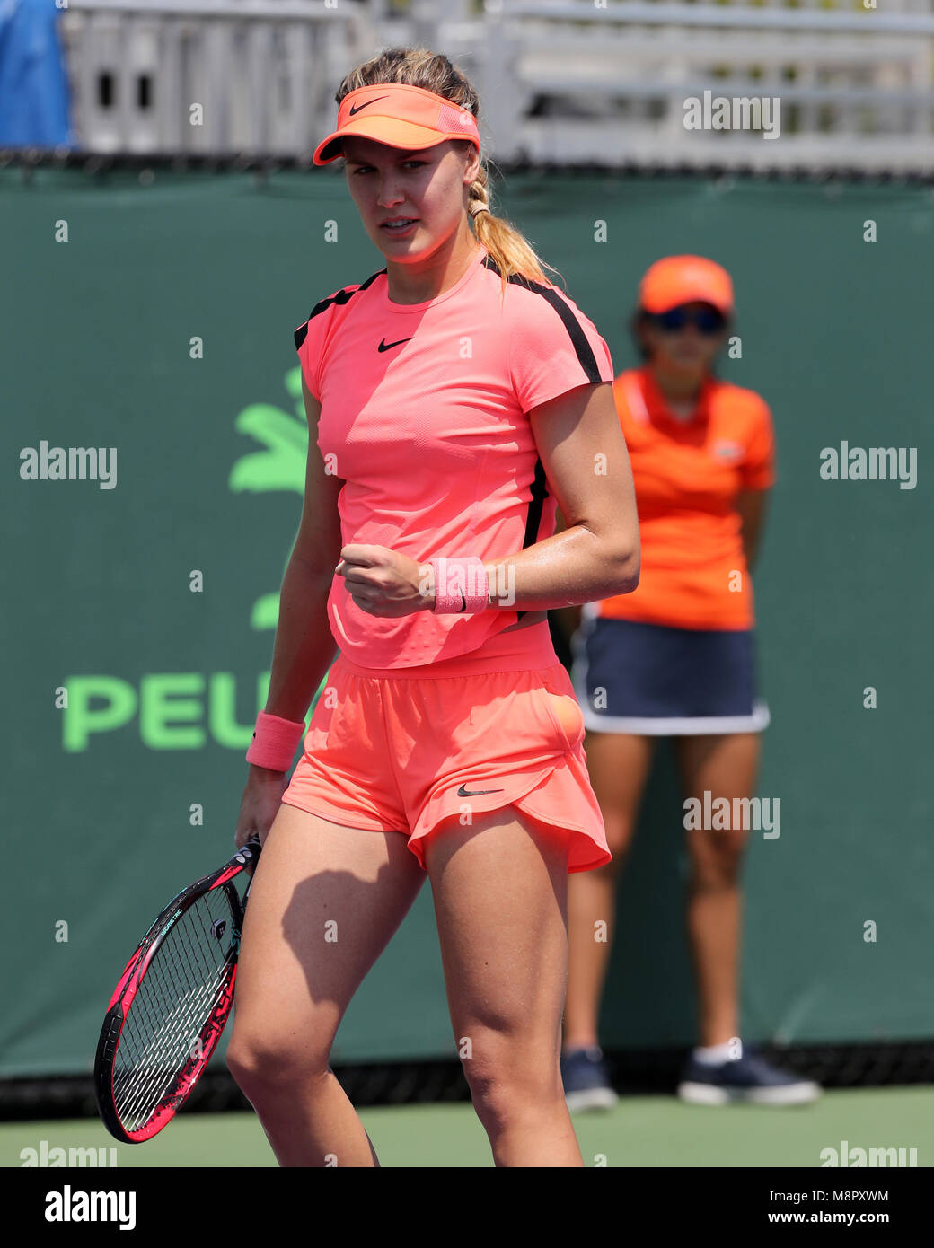 2018 miami open eugenie bouchard hi-res stock photography and images ...