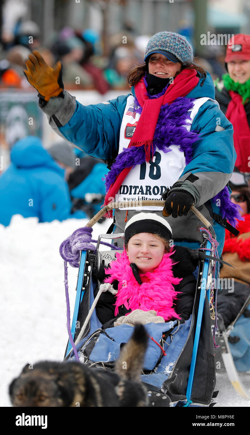 Anchorage, United States. 03rd Mar, 2018. Michelle Phillips of Tagish ...