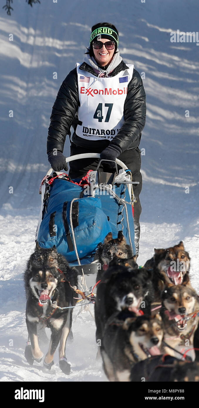 Willow, United States. 04th Mar, 2018. Zoya DeNure, shown guiding her ...