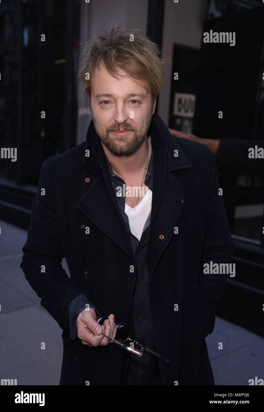 New York, NY, USA. 19th Mar, 2018. Joshua Leonard, seen at BUILD Series ...