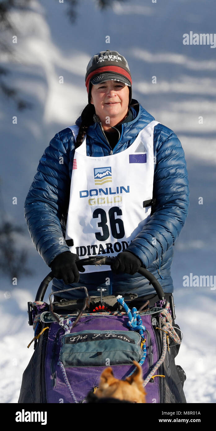 Willow, United States. 04th Mar, 2018. Jessie Royer guides her team ...
