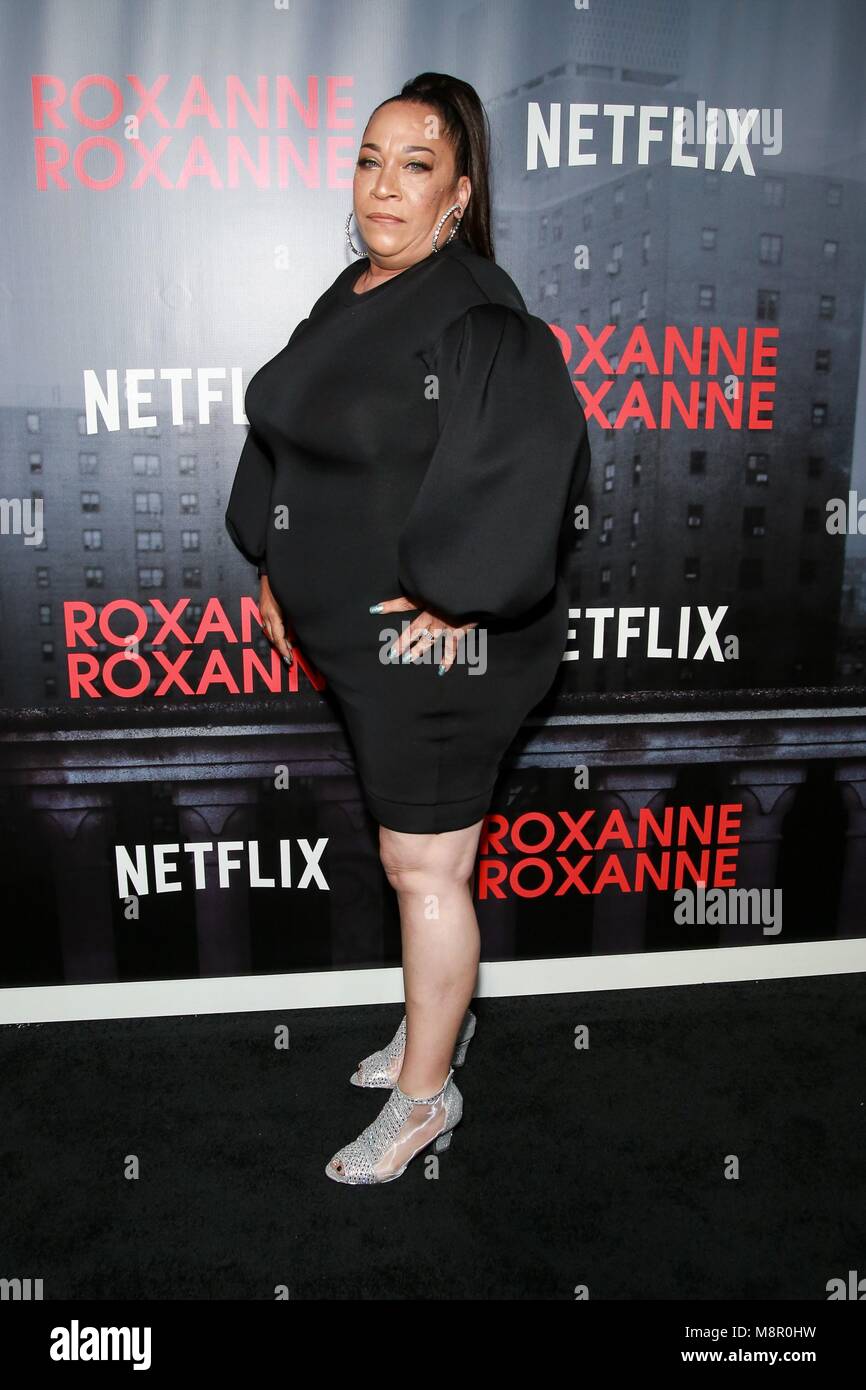 New York, NY, USA. 19th Mar, 2018. Sparky D at arrivals for ROXANNE ...