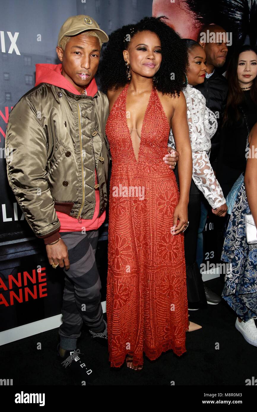 New York, NY, USA. 19th Mar, 2018. Pharrell Williams. Chante Adams at ...