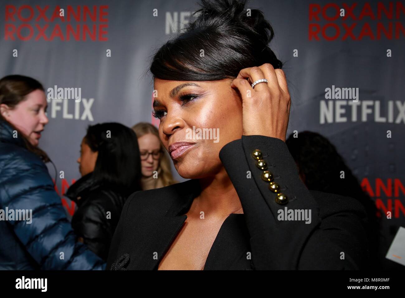 New York, NY, USA. 19th Mar, 2018. Nia Long at arrivals for ROXANNE ...