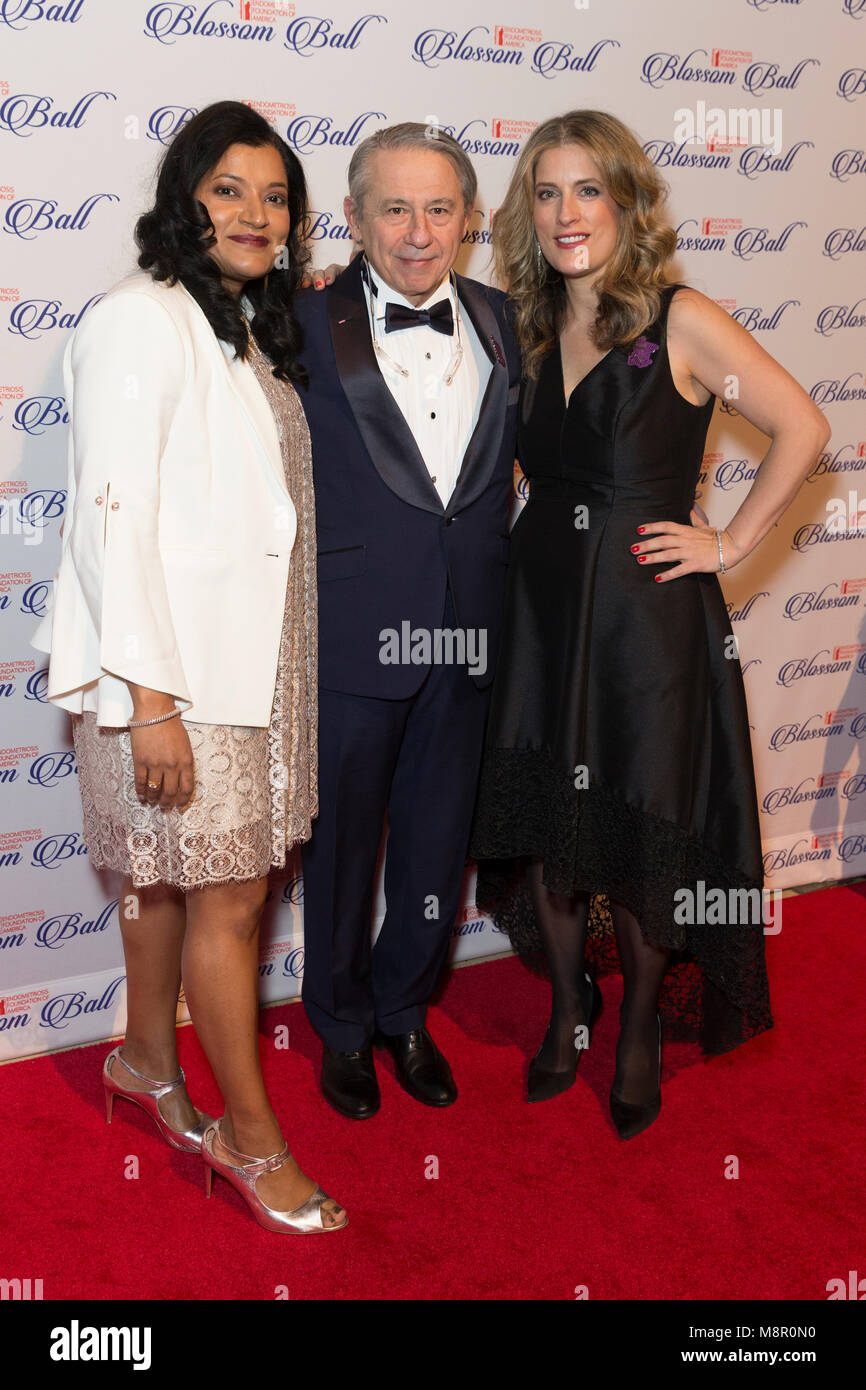 New York, NY - March 19, 2018: Subrata De, Dr. Tamer Seckin, Dr. Sandra ...