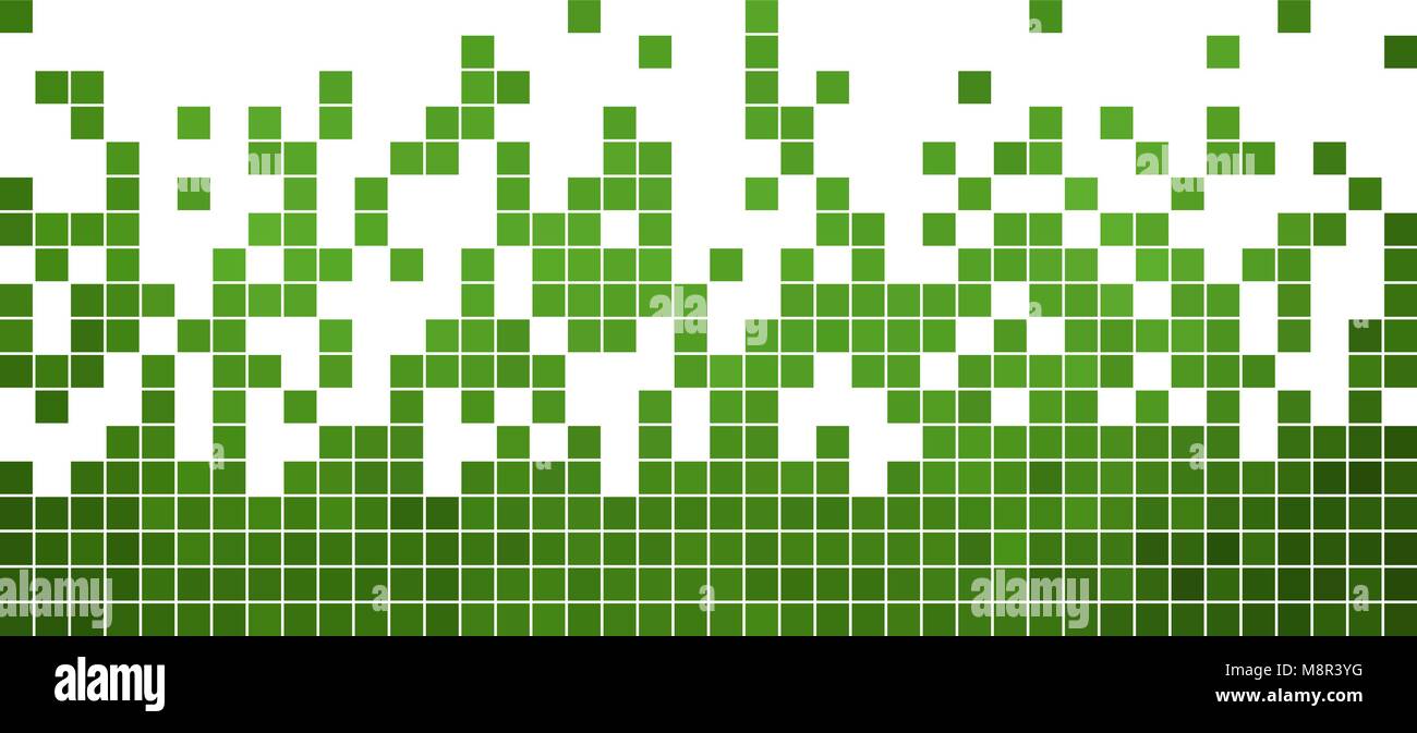 abstract vector square pixel mosaic background - green Stock Vector ...