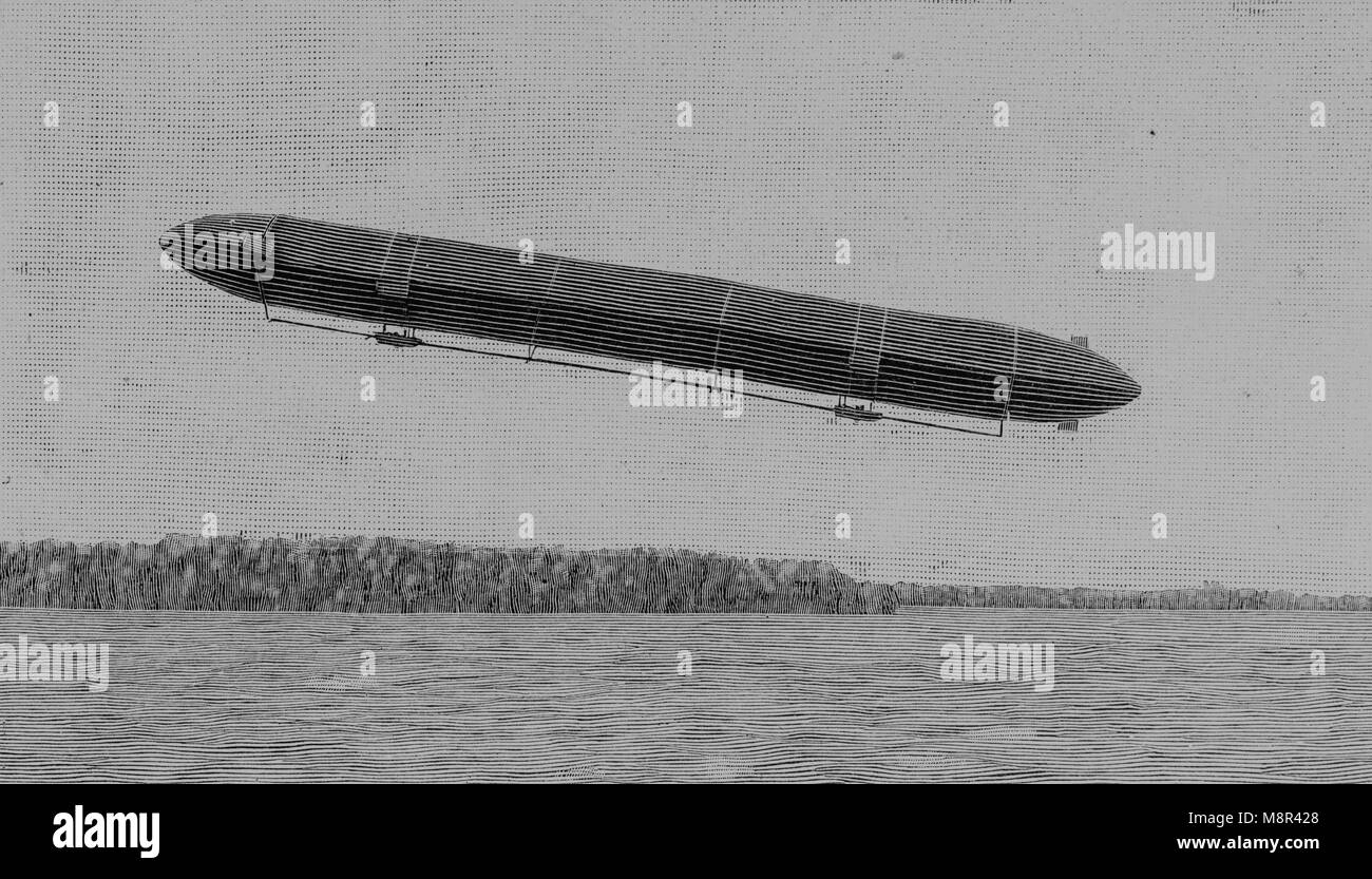 Zeppelin in the air, Lake Constance, Germany, Picture from the French ...