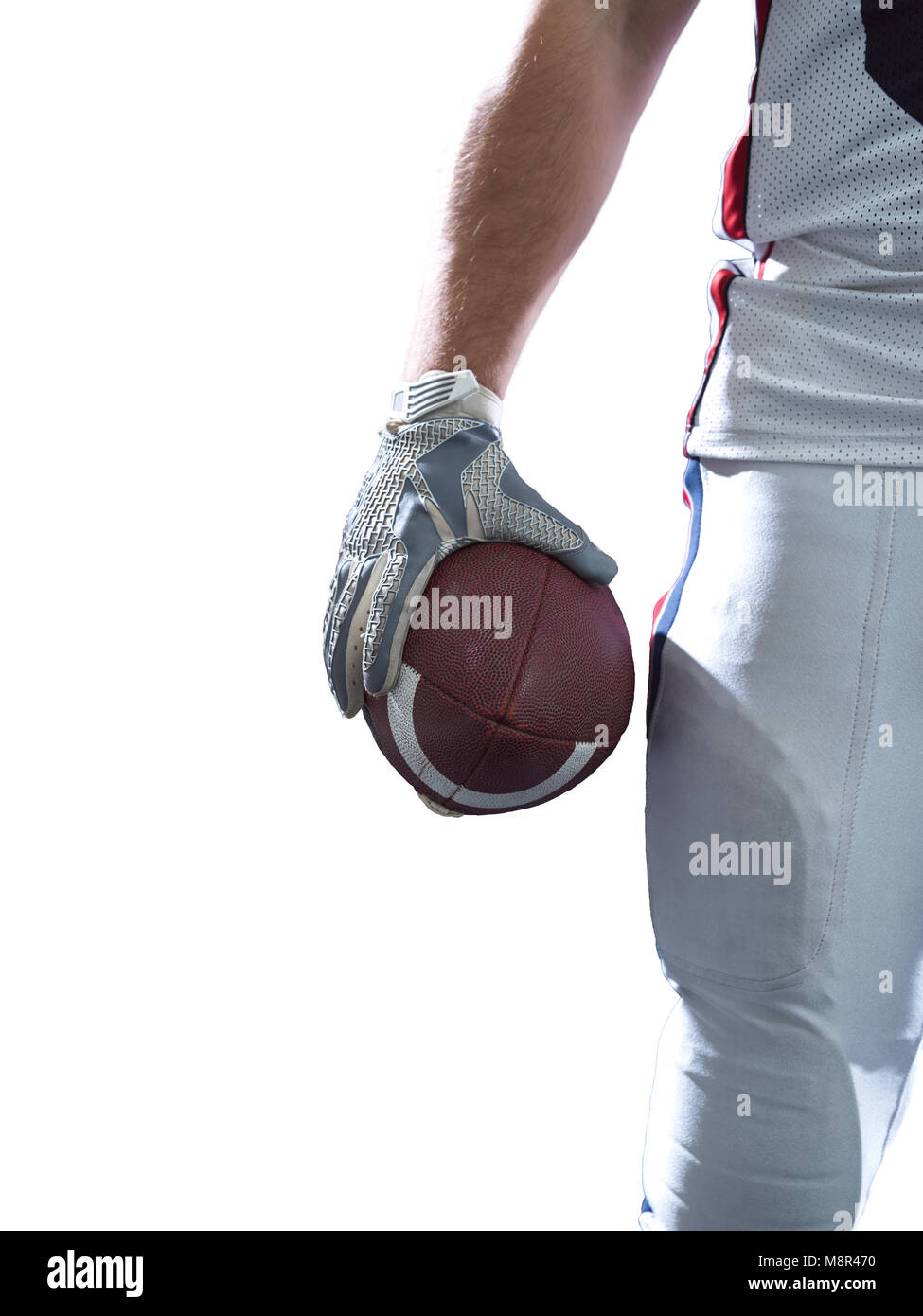 american football player celebrating touchdown isolated on white ...