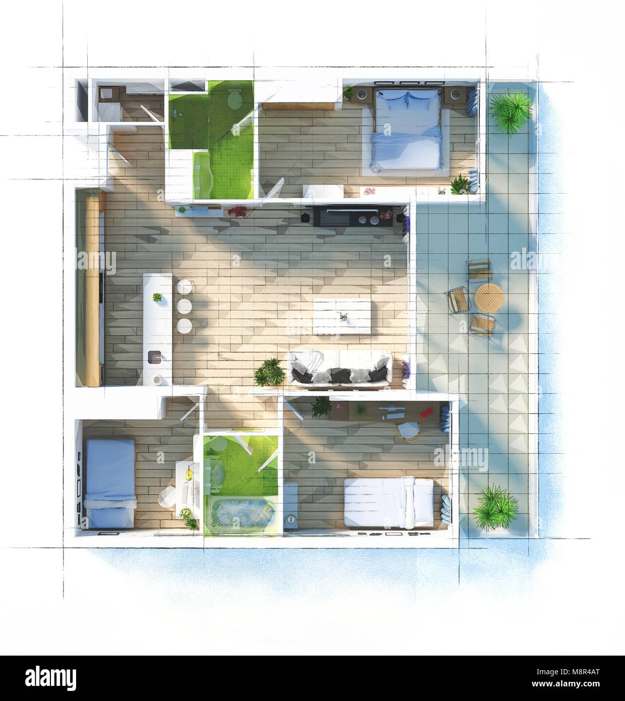 House floor plan architectural hi-res stock photography and images - Alamy