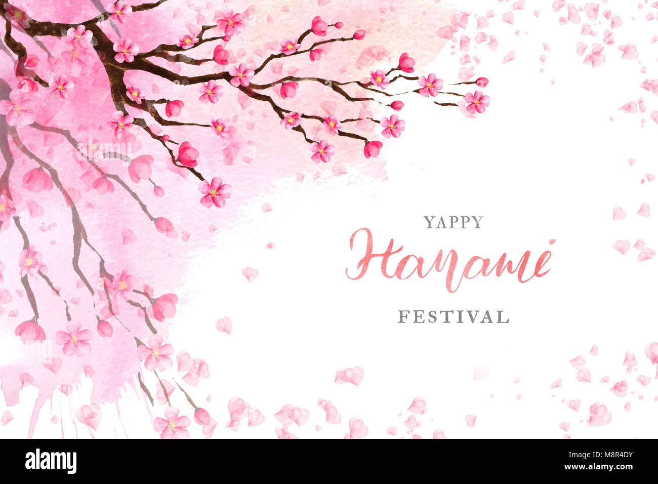 Spring background with a blossoming Sakura Stock Photo - Alamy