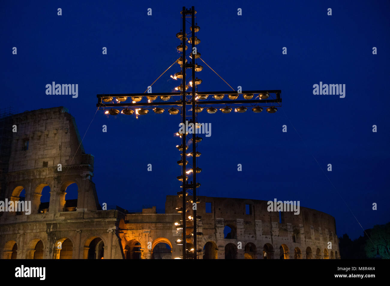 Rome. Way of the Cross at the Colosseum, part of the solemn ...