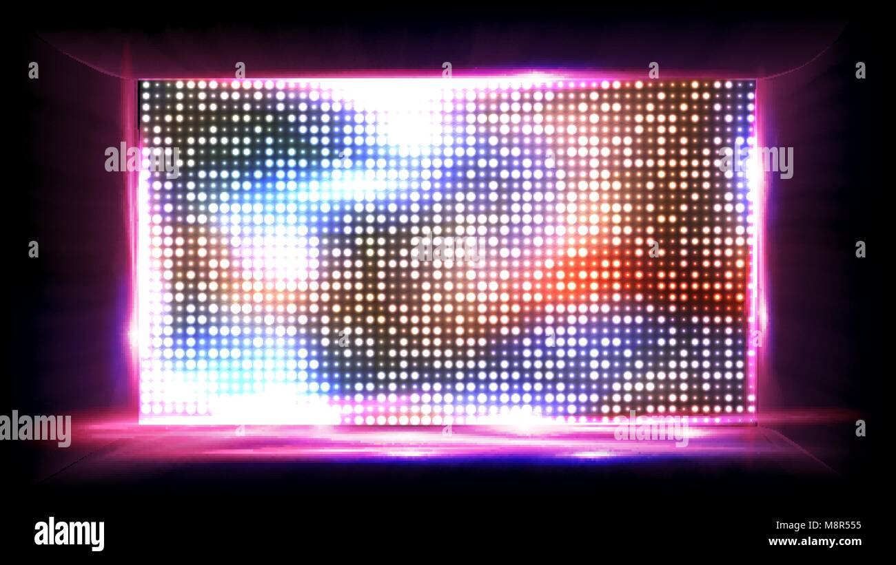 Screen LED Vector. Display, Projection Stadium Stage Illustration Stock ...