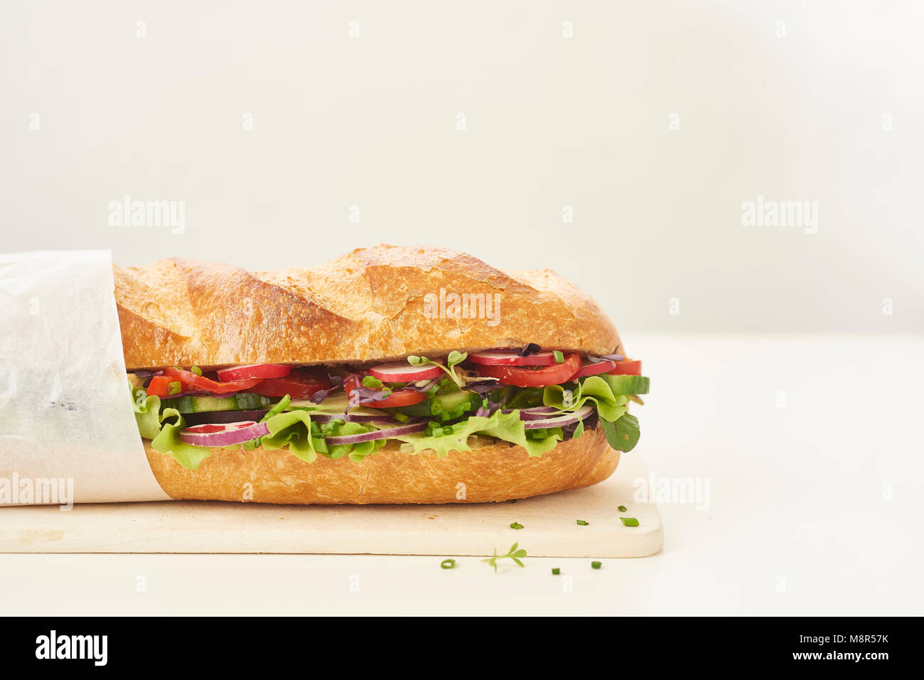 Fresh sandwich baguette tomatoes hi-res stock photography and images ...
