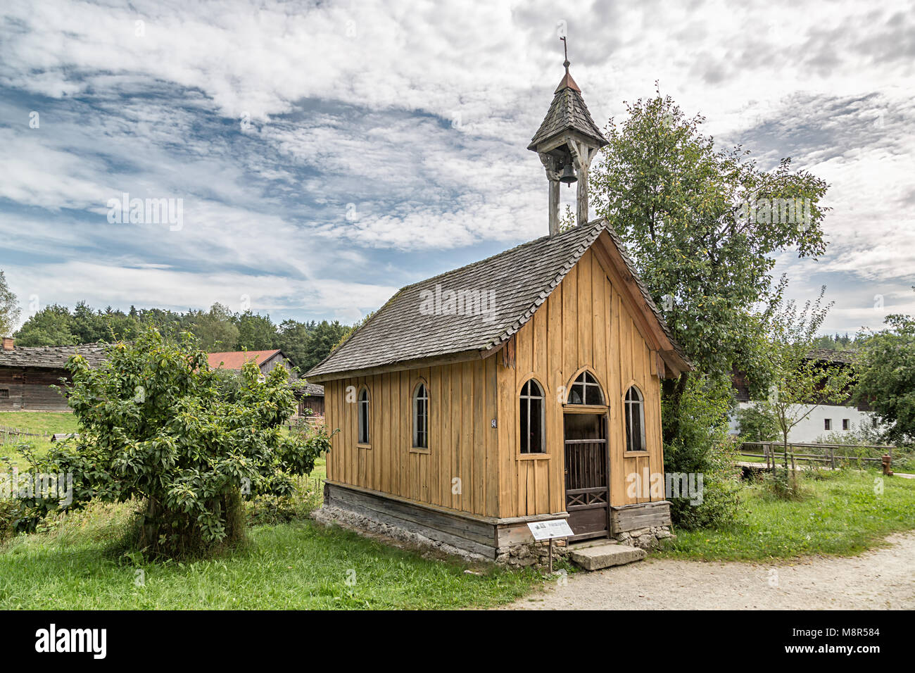 An old wooden chapel, bavaria, Germany Stock Photo - Alamy