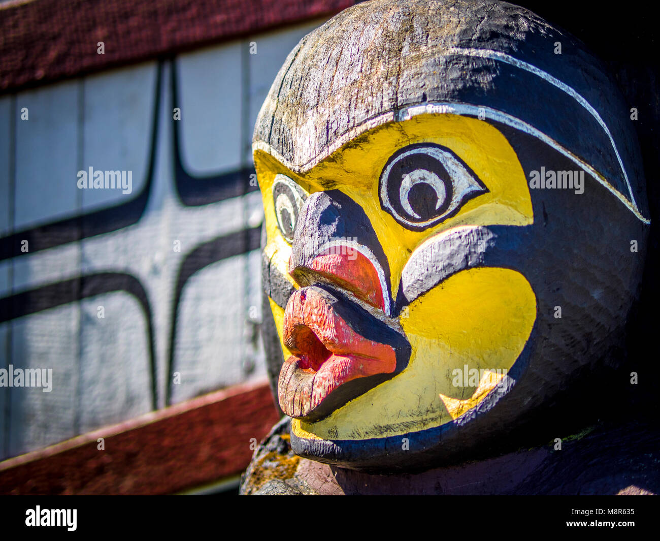 Totem Poles within Thunderbird Park in Victoria, BC, Vancouver Island ...