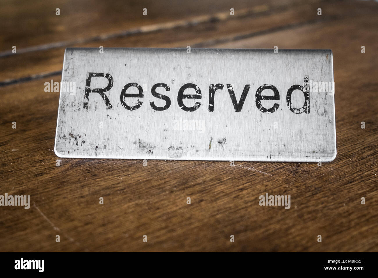 Reserved sign hi-res stock photography and images - Alamy