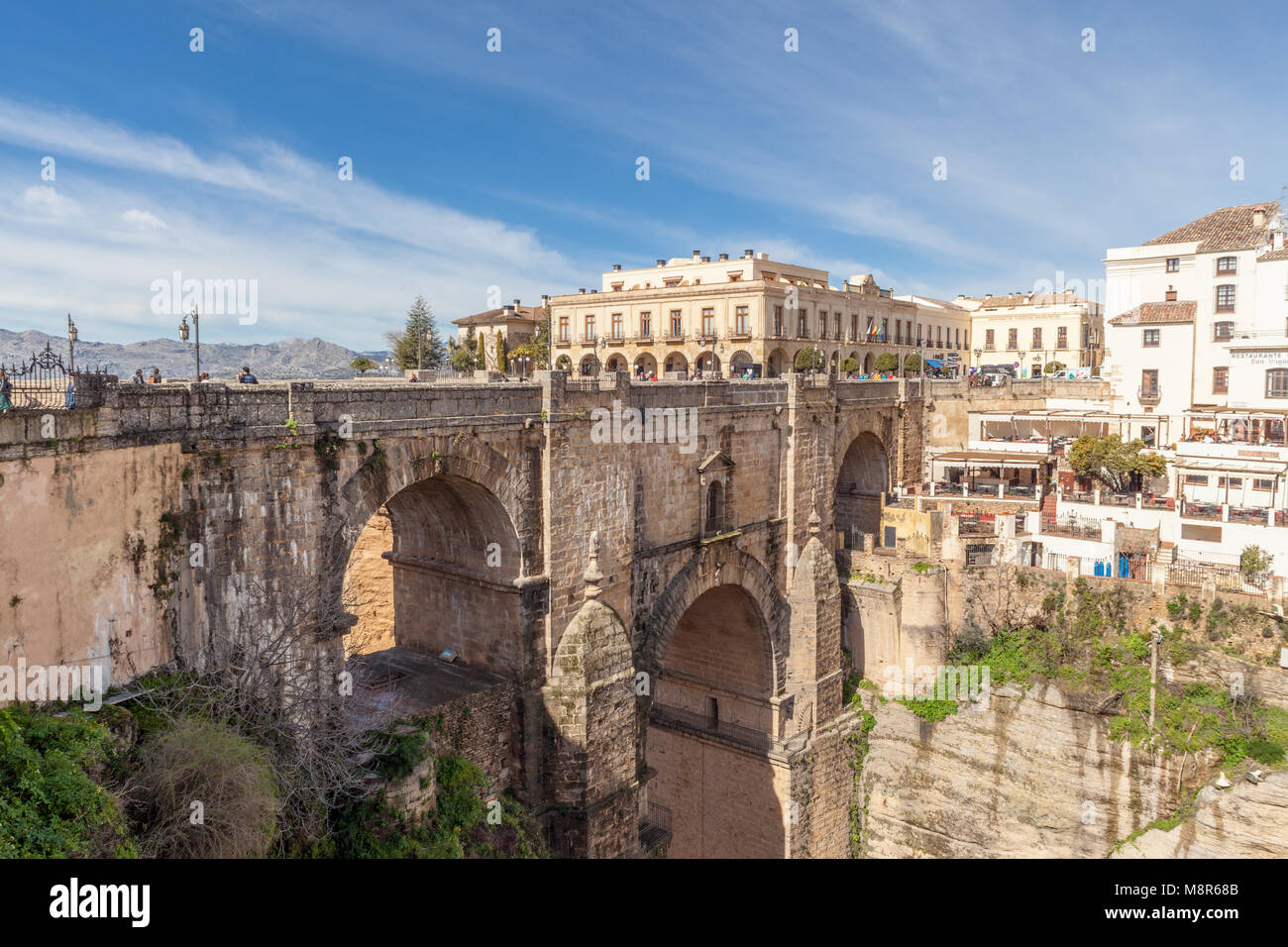 view of Puente Nuevo Bridge ronda andalusia spain in the spring Stock ...
