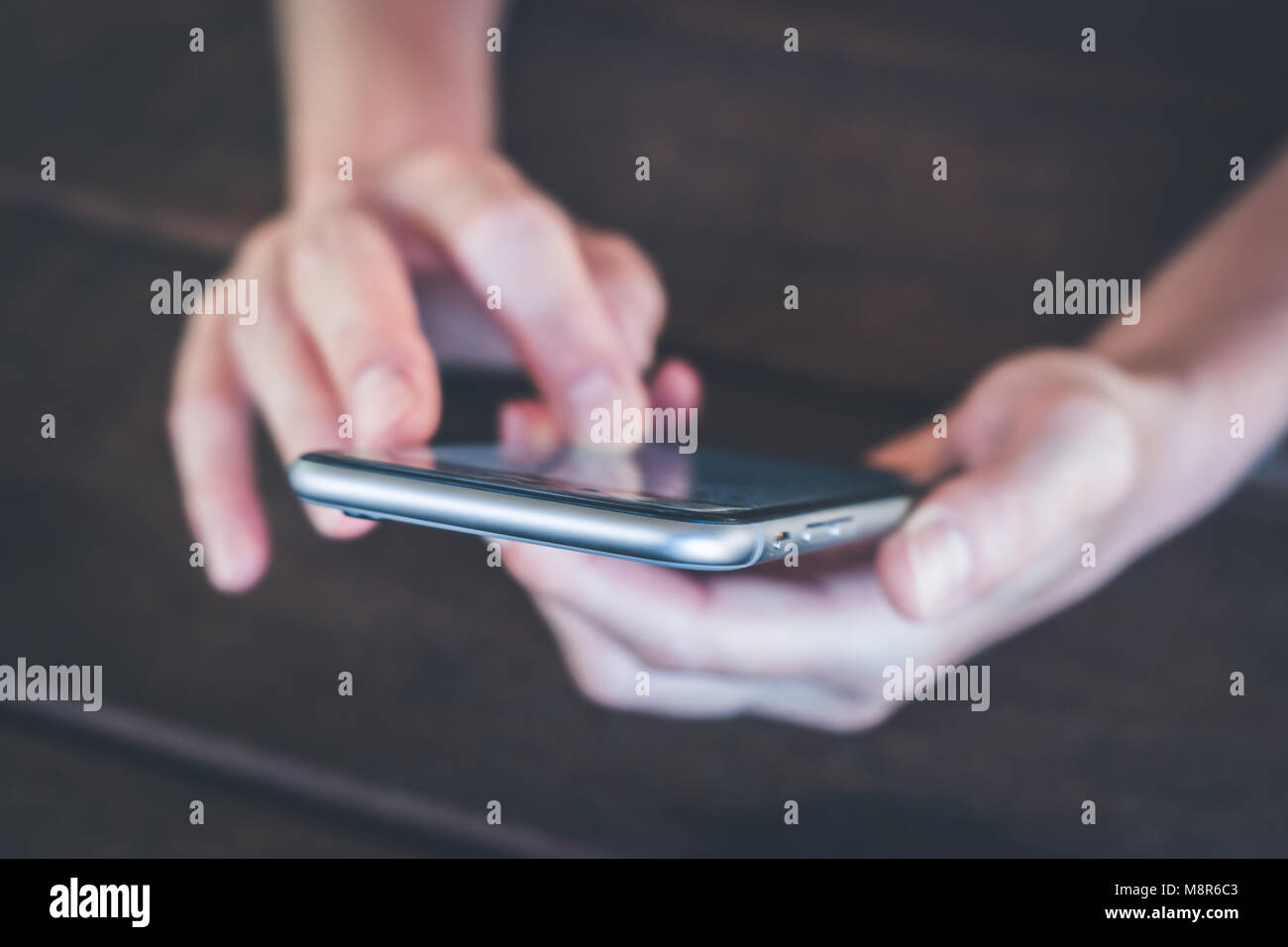 Closeup hands holding mobile phone hi-res stock photography and images ...