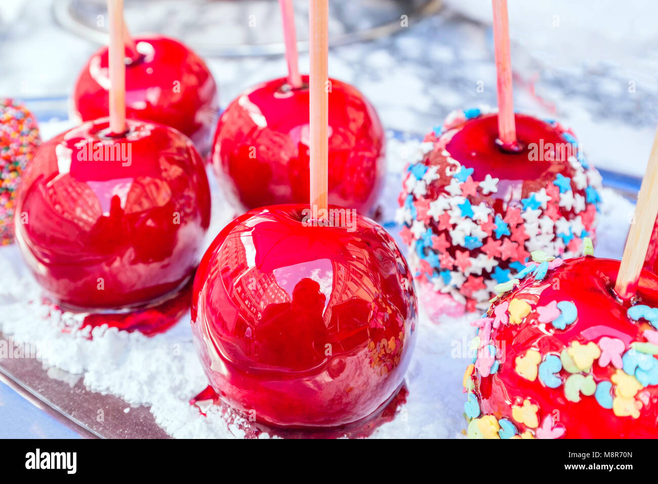 Caramel apple with sprinkles hi-res stock photography and images - Alamy