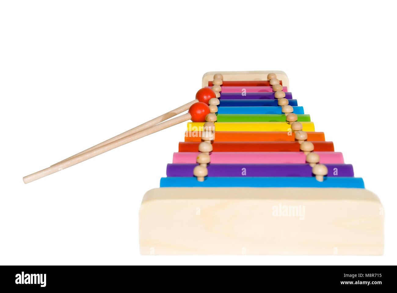 XylophoneXylophone with color plates on a white background Stock Photo ...