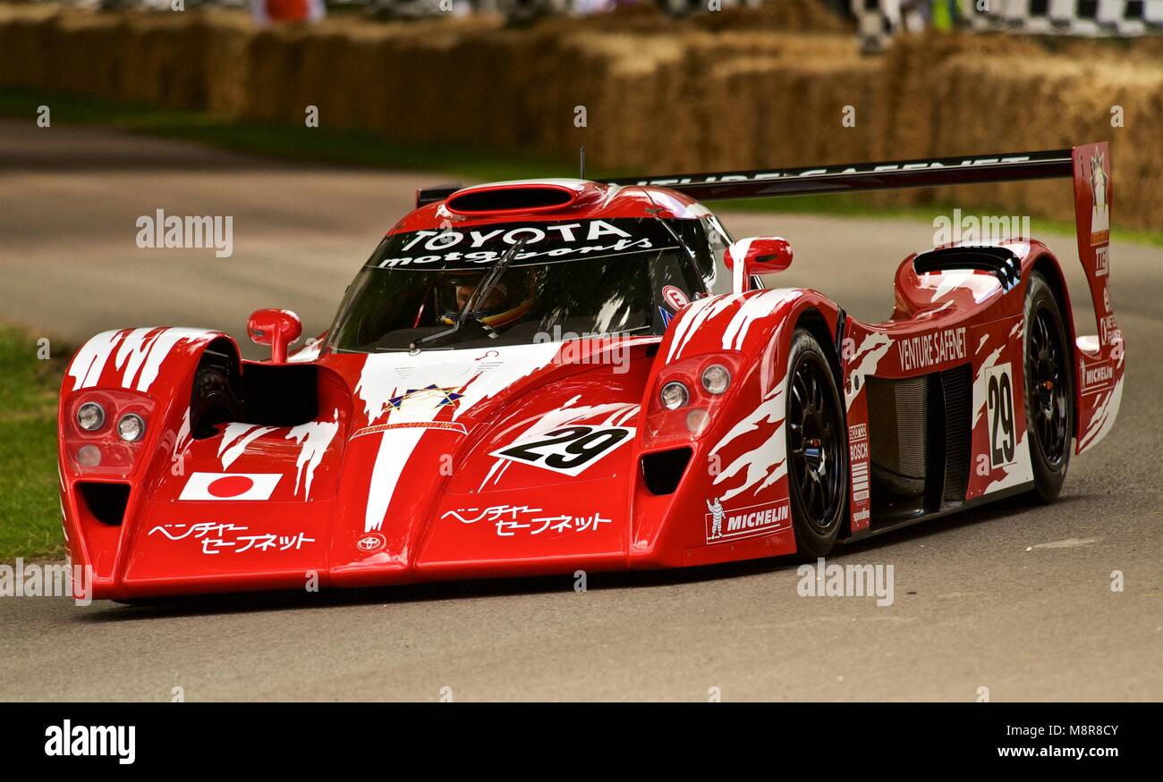 Bright red Toyota Le Mans historic sports racing car - Goodwood ...
