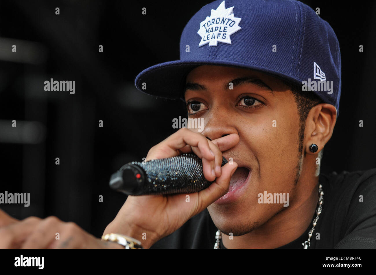 Chipmunk performing on stage in front of a live audience in the UK in ...