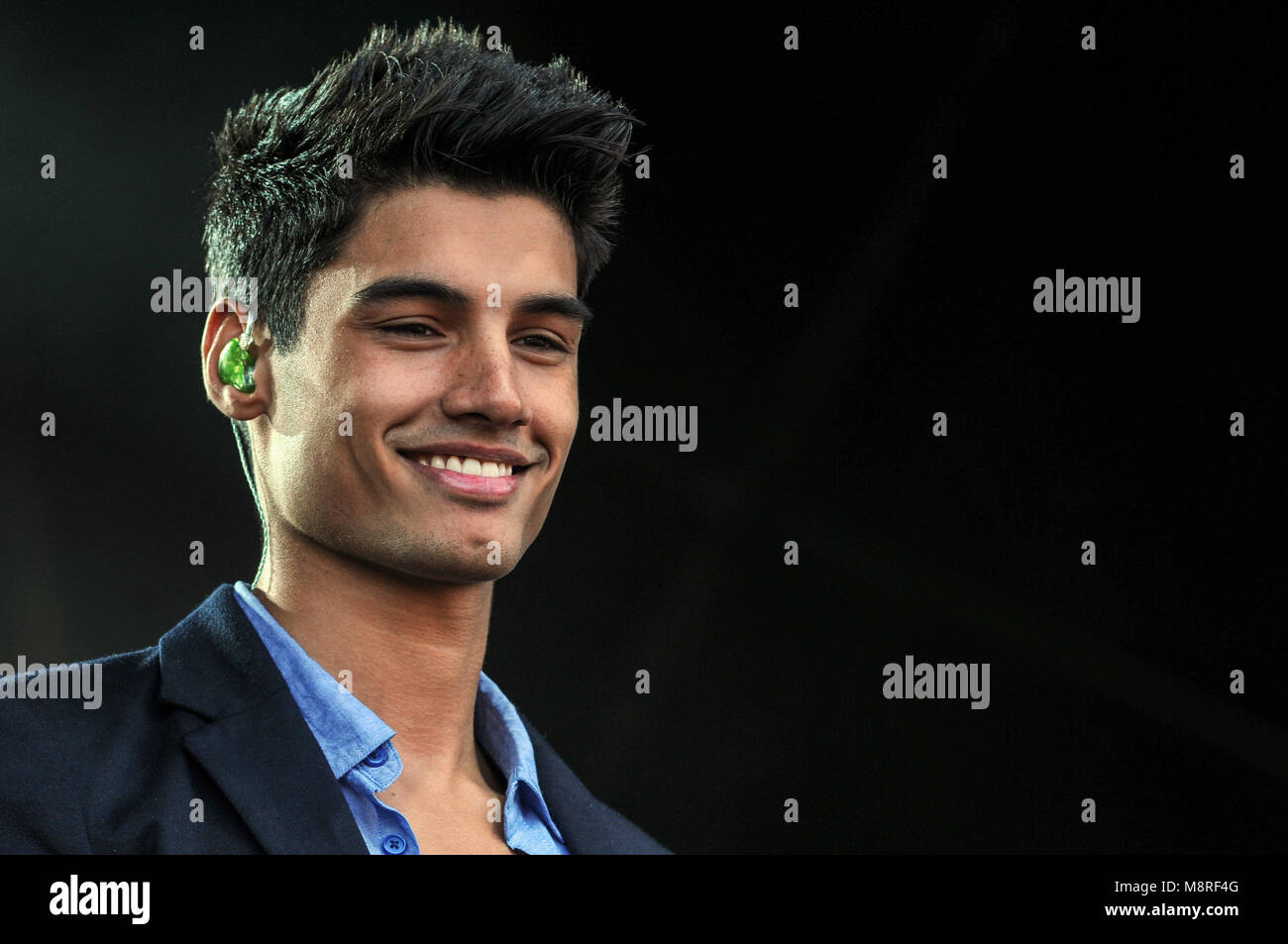 Boy Band The Wanted performing on stage in front of a live audience in ...