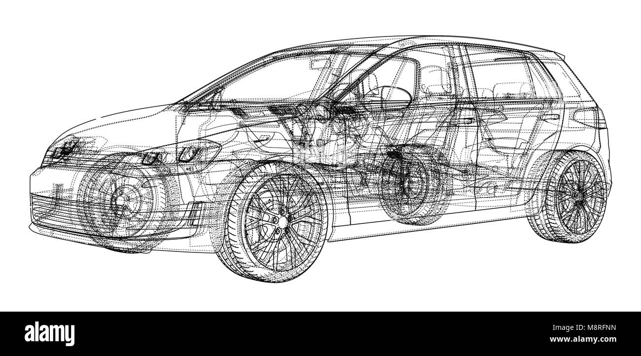Car sketch. Vector Stock Vector Image & Art - Alamy