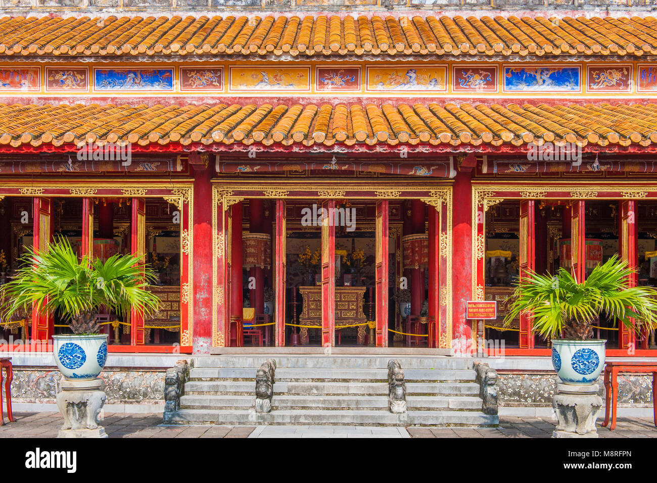 Imperial city of Hue. View of Emperor's palace. HUE. VIETNAM Stock ...