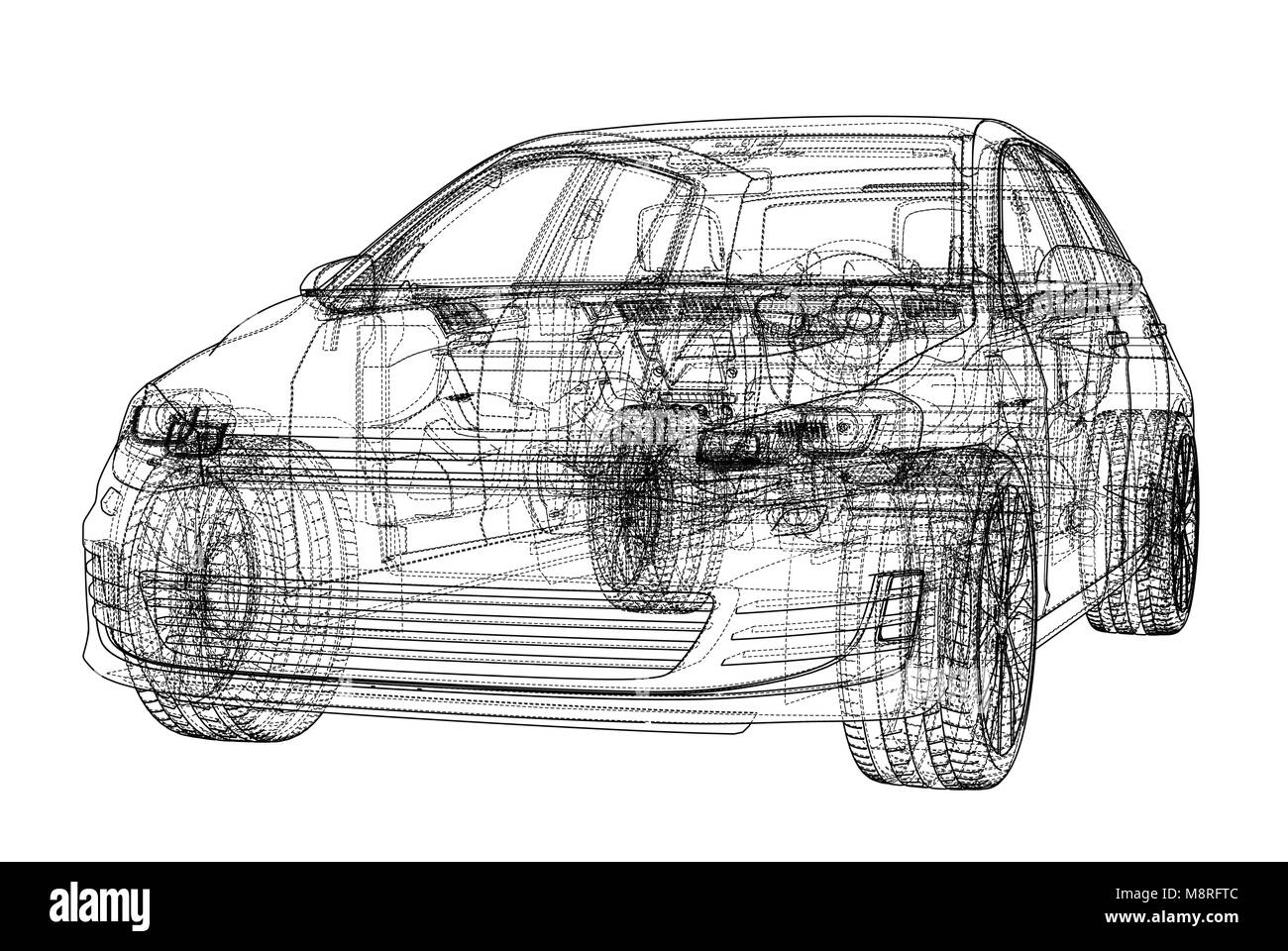 Car sketch. Vector Stock Vector Image & Art - Alamy
