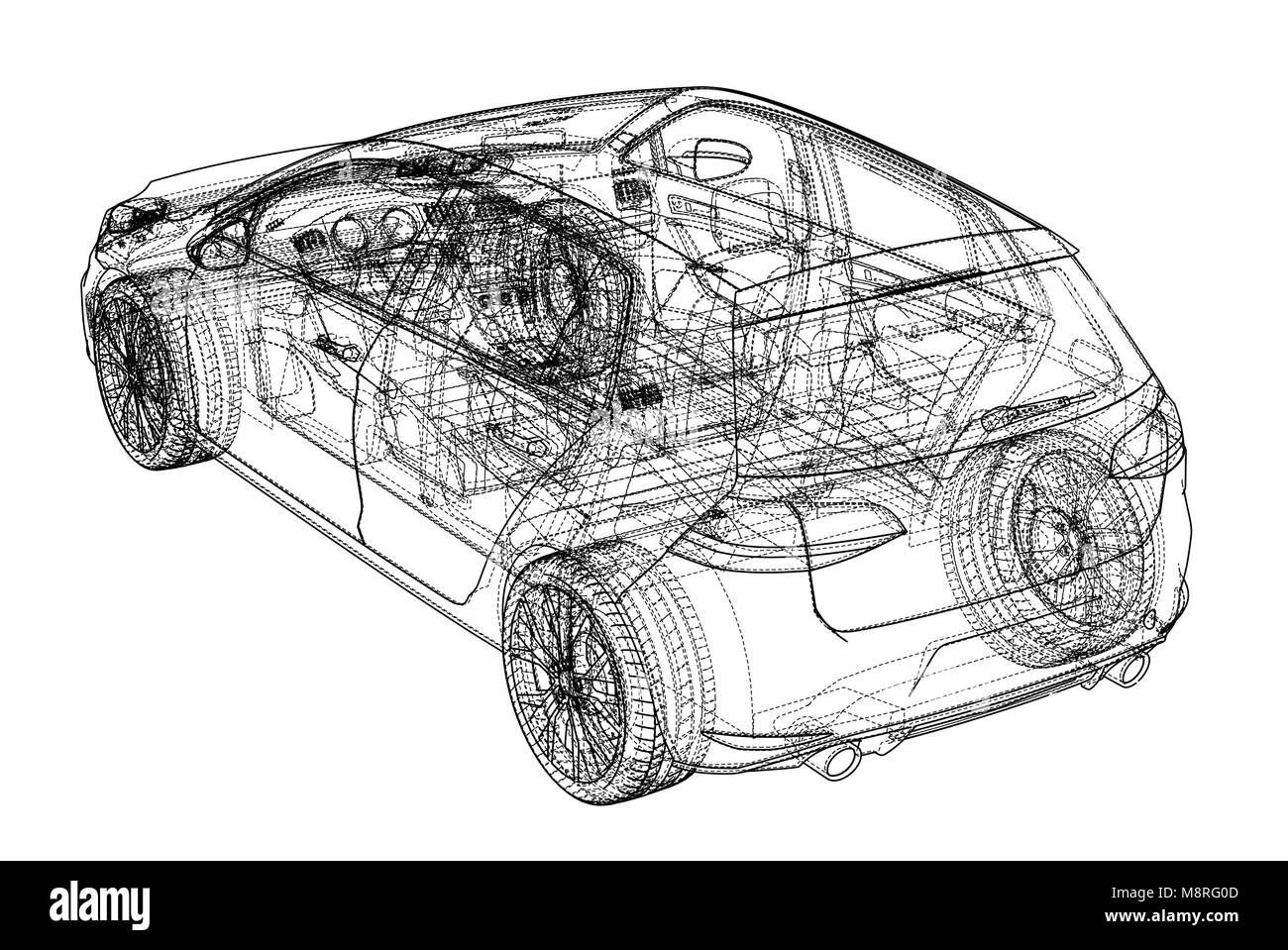 Car sketch. Vector Stock Vector Image & Art - Alamy