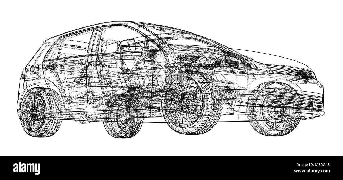Car sketch. Vector Stock Vector Image & Art - Alamy
