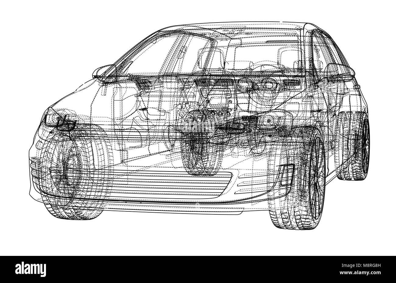 Car sketch. Vector Stock Vector Image & Art - Alamy