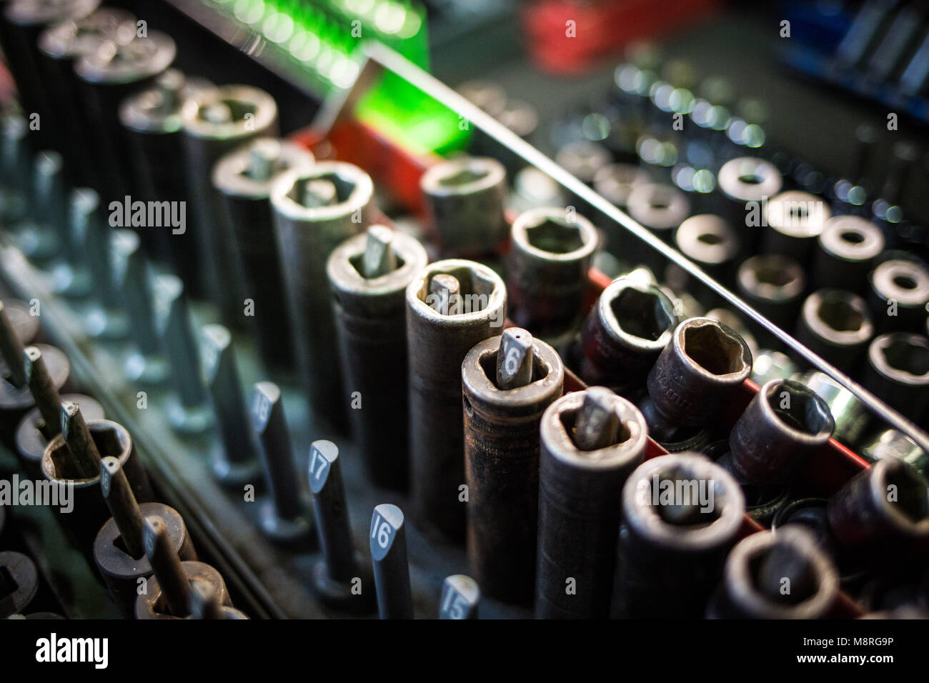 Set of wrench nozzles and instruments for complex repair kit Stock ...