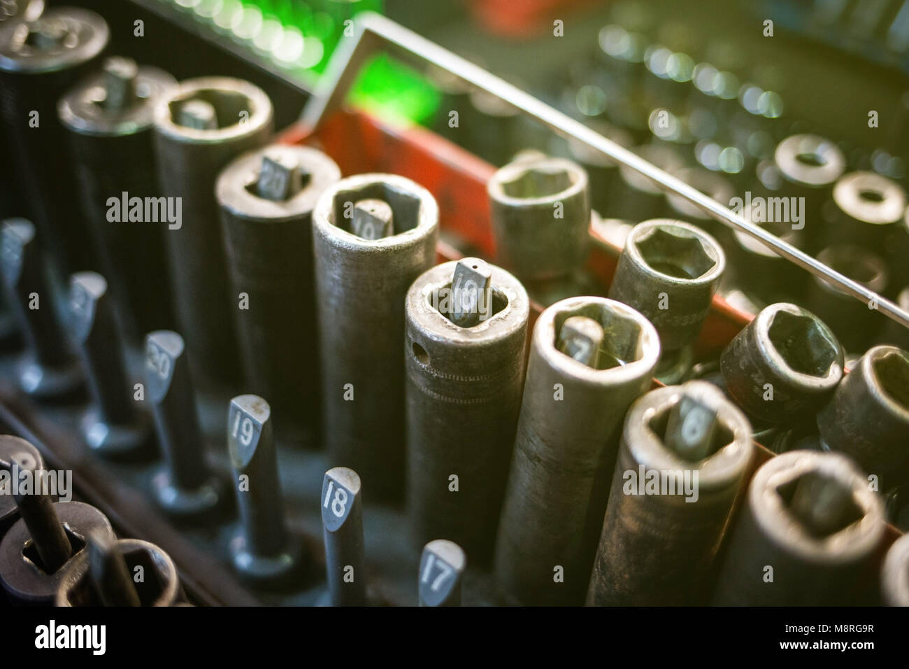 Set of wrench nozzles and instruments for complex repair kit Stock ...