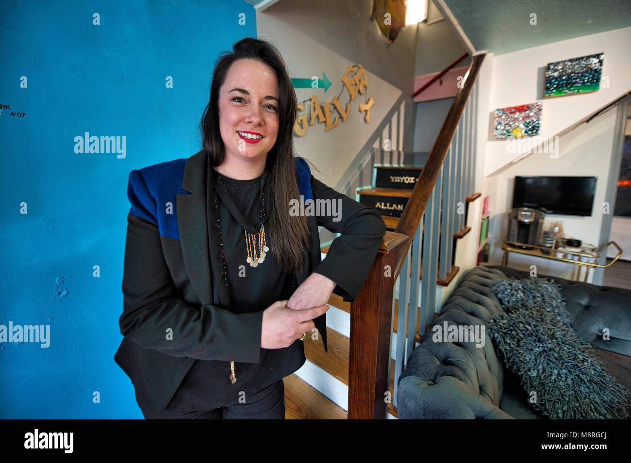 UNITED STATES: March 19, 2018: Kaeley Boyle opened the gallery The Fine ...