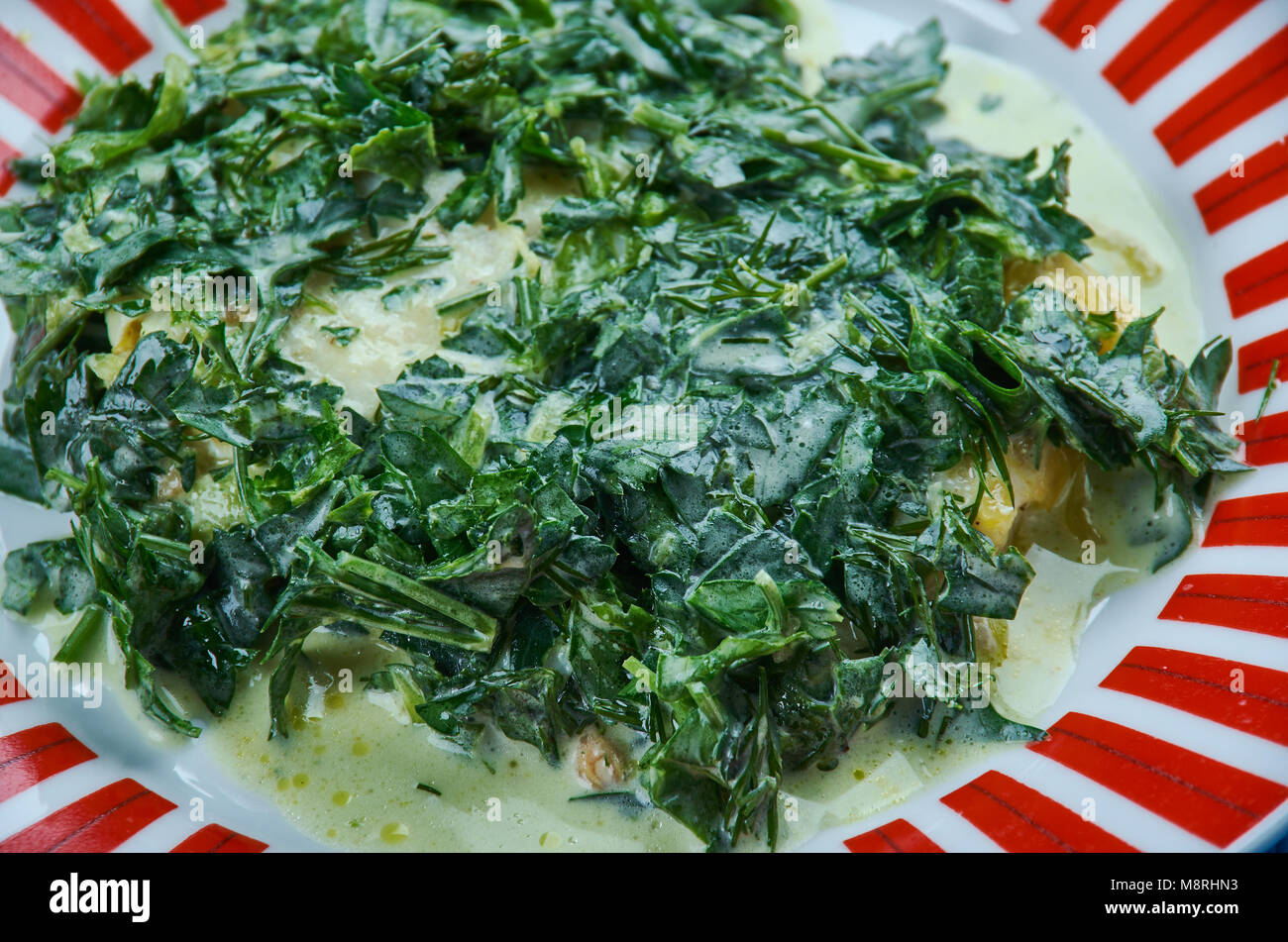 Chimichurri Cod - Peruvian sauce Stock Photo - Alamy