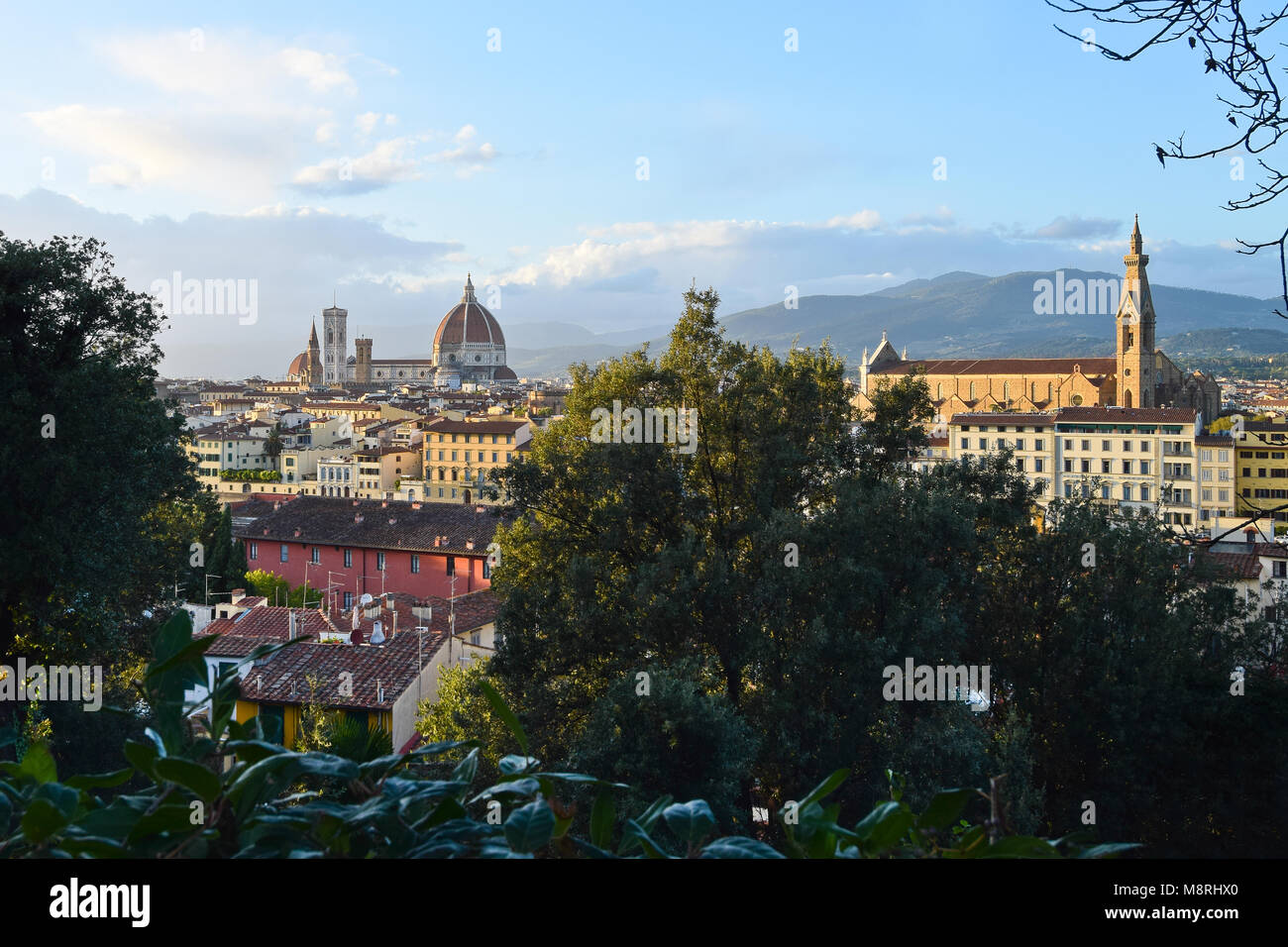 View of Florence before sundown in the autumn Stock Photo - Alamy