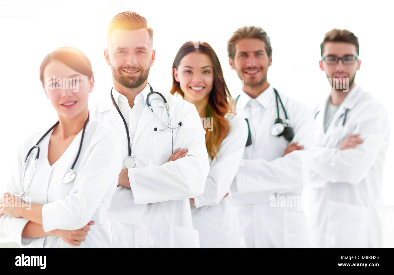portrait of a successful group of doctors interns Stock Photo - Alamy