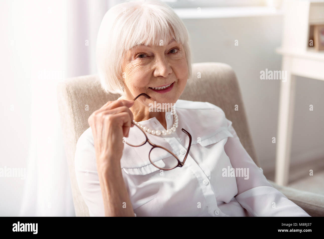 Without glasses hi-res stock photography and images - Alamy