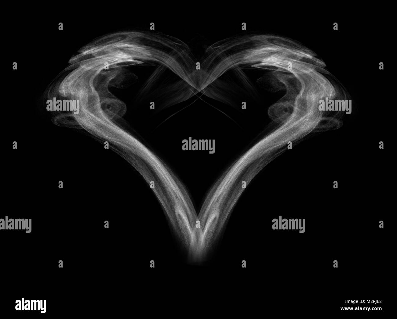 Heart shaped smoke Stock Photo - Alamy