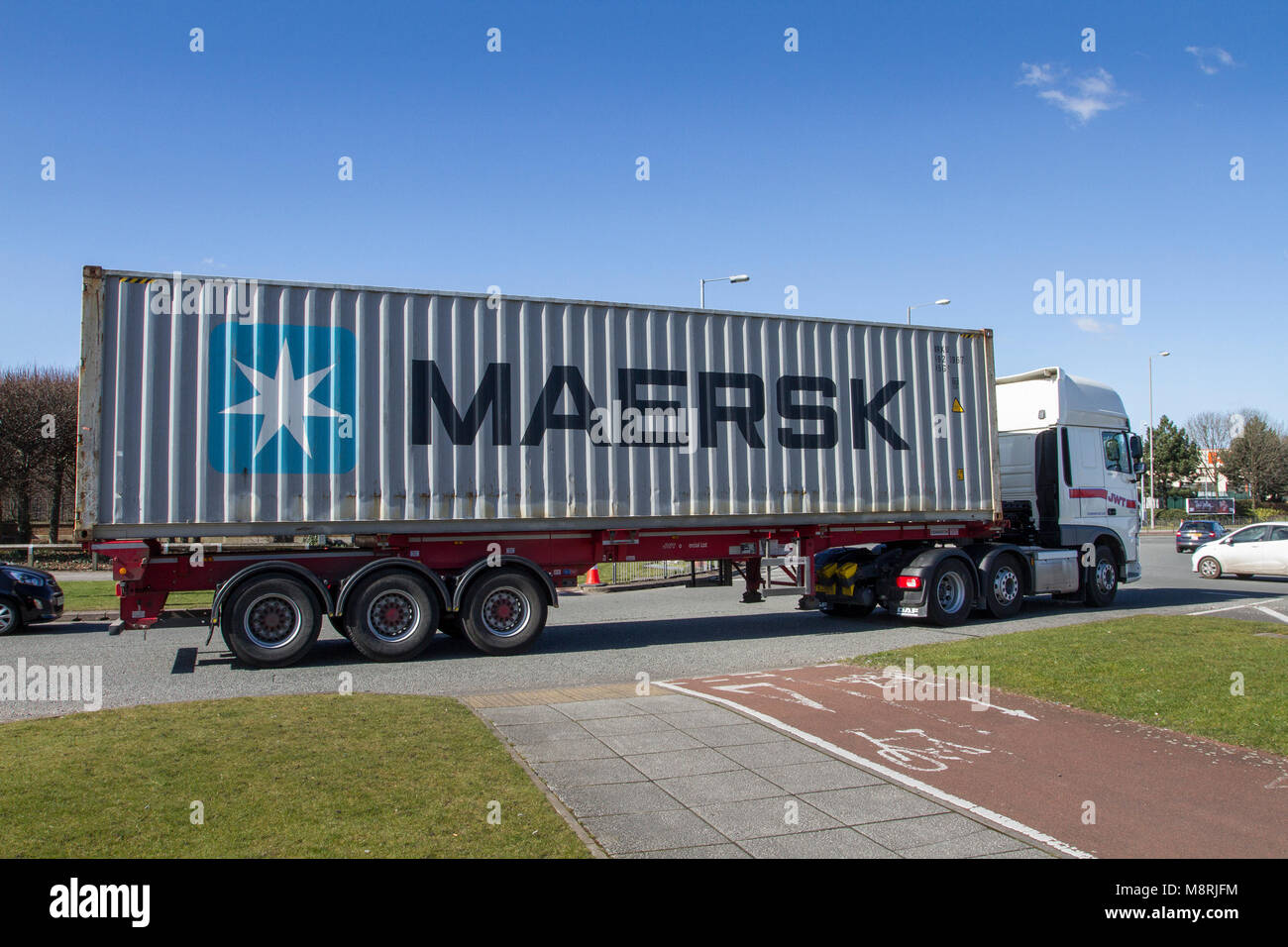 Maersk lorry hi-res stock photography and images - Alamy