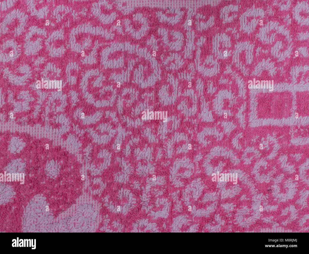 Red white colorful terry cloth close-up Stock Photo - Alamy