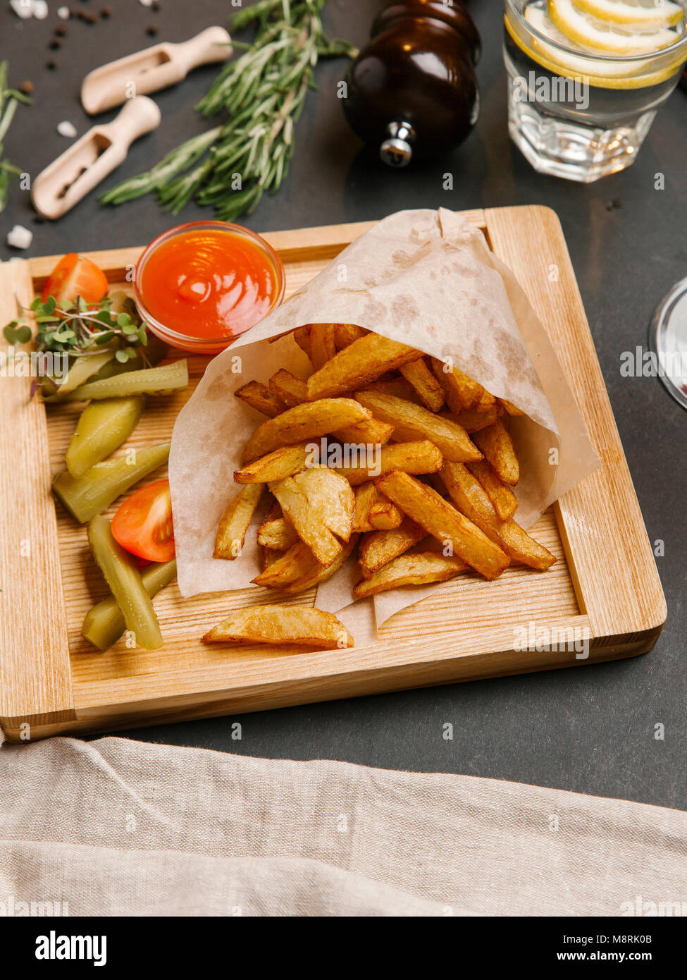French fries tray hi-res stock photography and images - Alamy