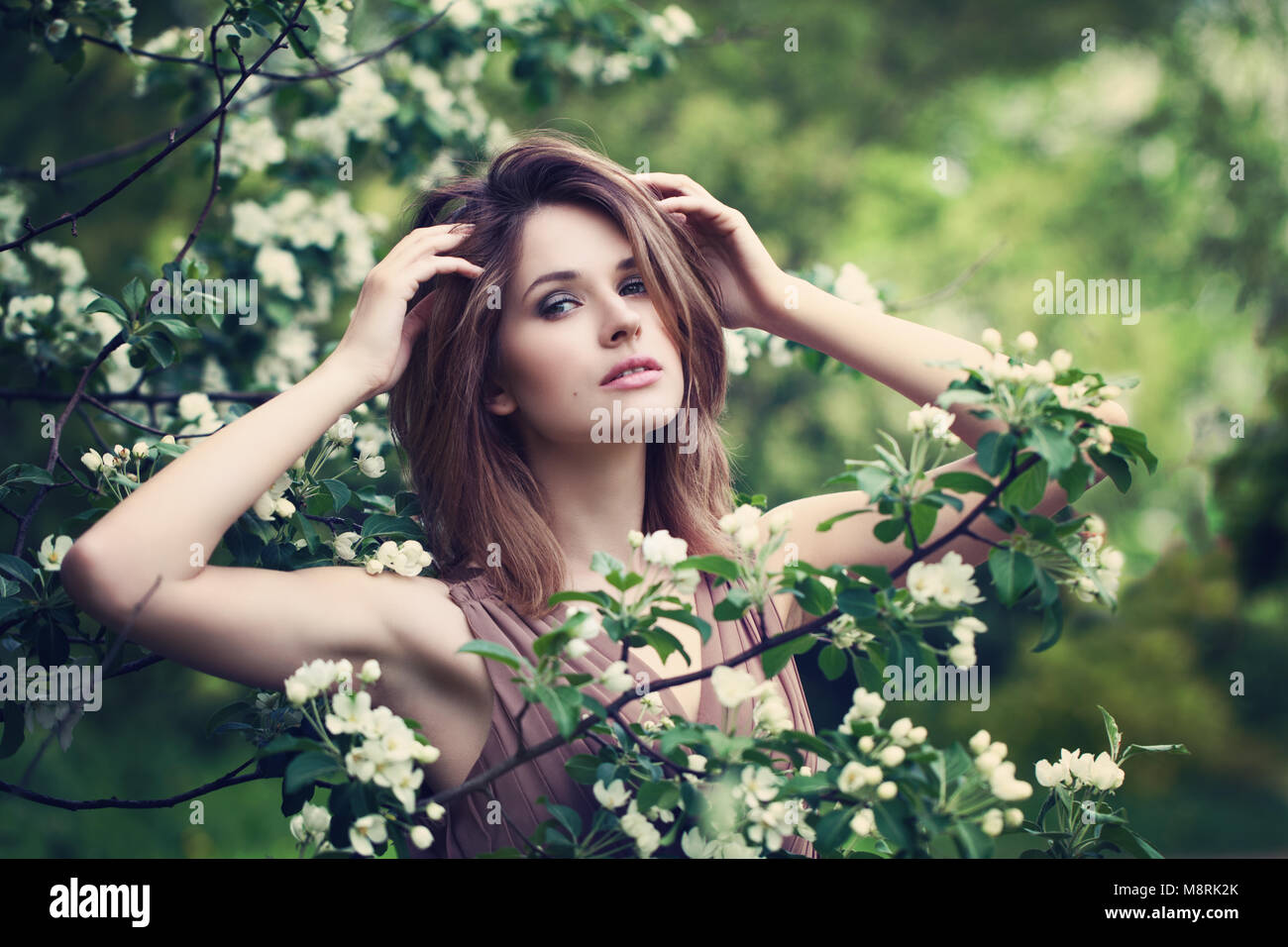 Healthy Woman in Spring. Beauty Portrait Stock Photo - Alamy