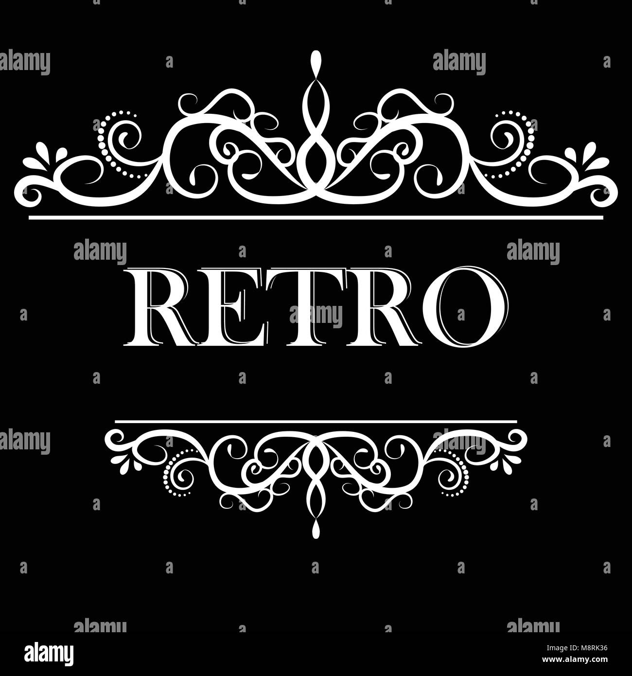 Vintage vector swirl frame Stock Vector Image & Art - Alamy