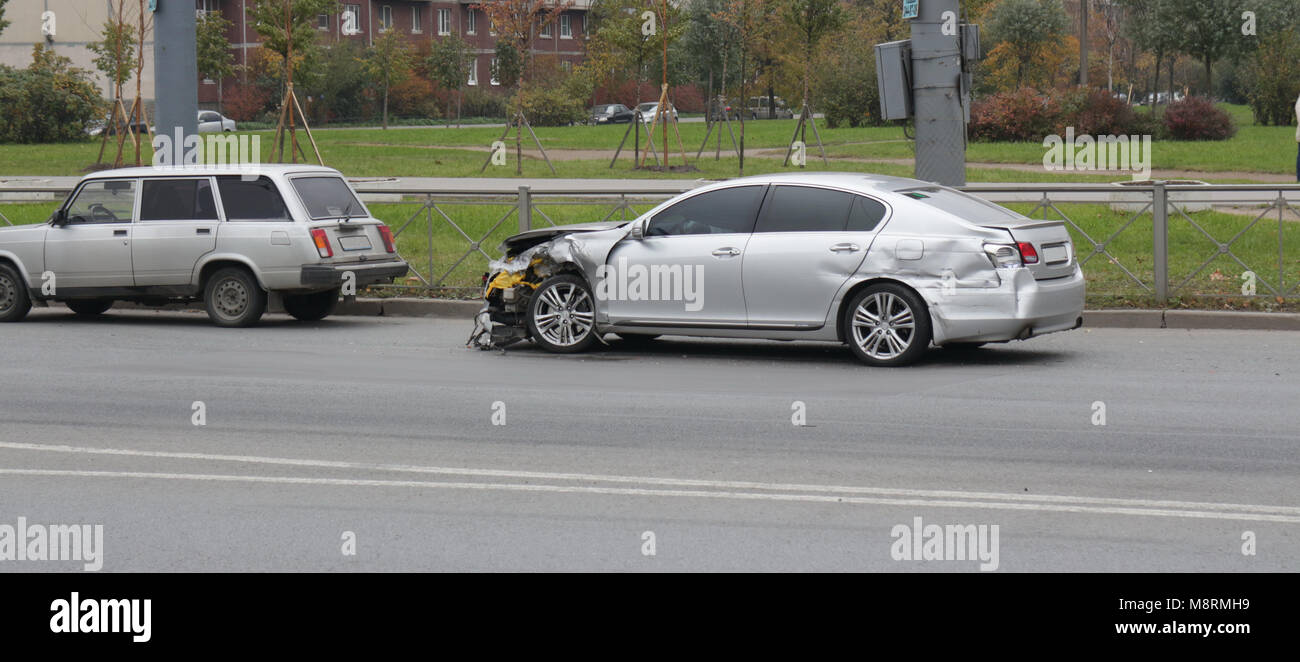 November 28, 2016 St. Petersburg, Russia, accident Lexus crash while ...